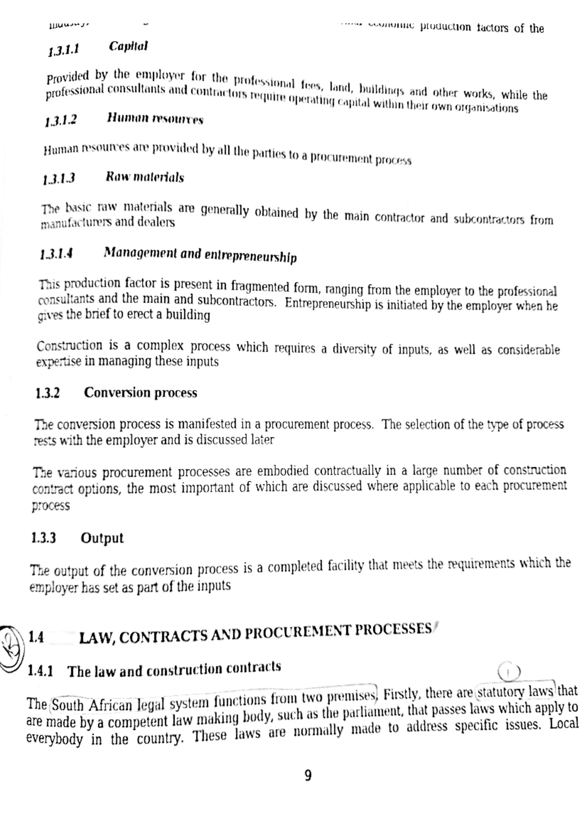 Lecture 8 Structure of the Built Environment in SA p - production ...