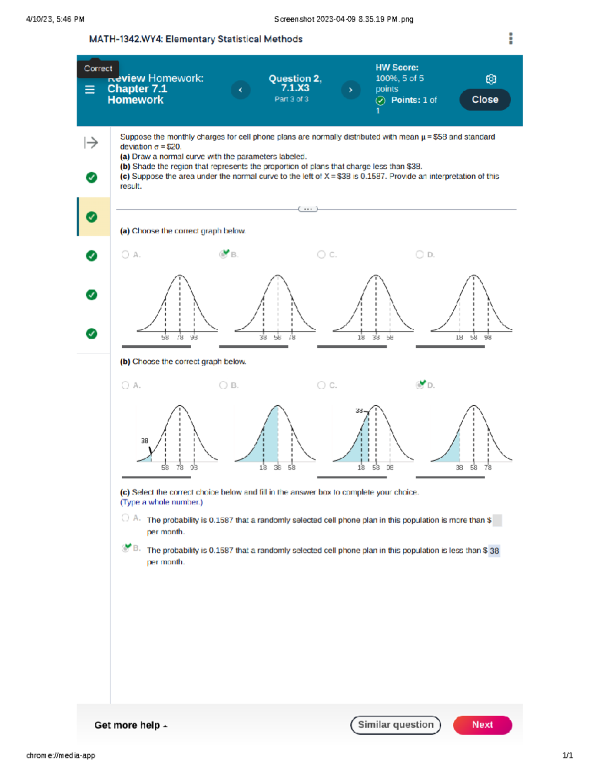 7.1 Normal Probability Distribution - MATH 1342 - 4/10/23, 5:46 PM ...