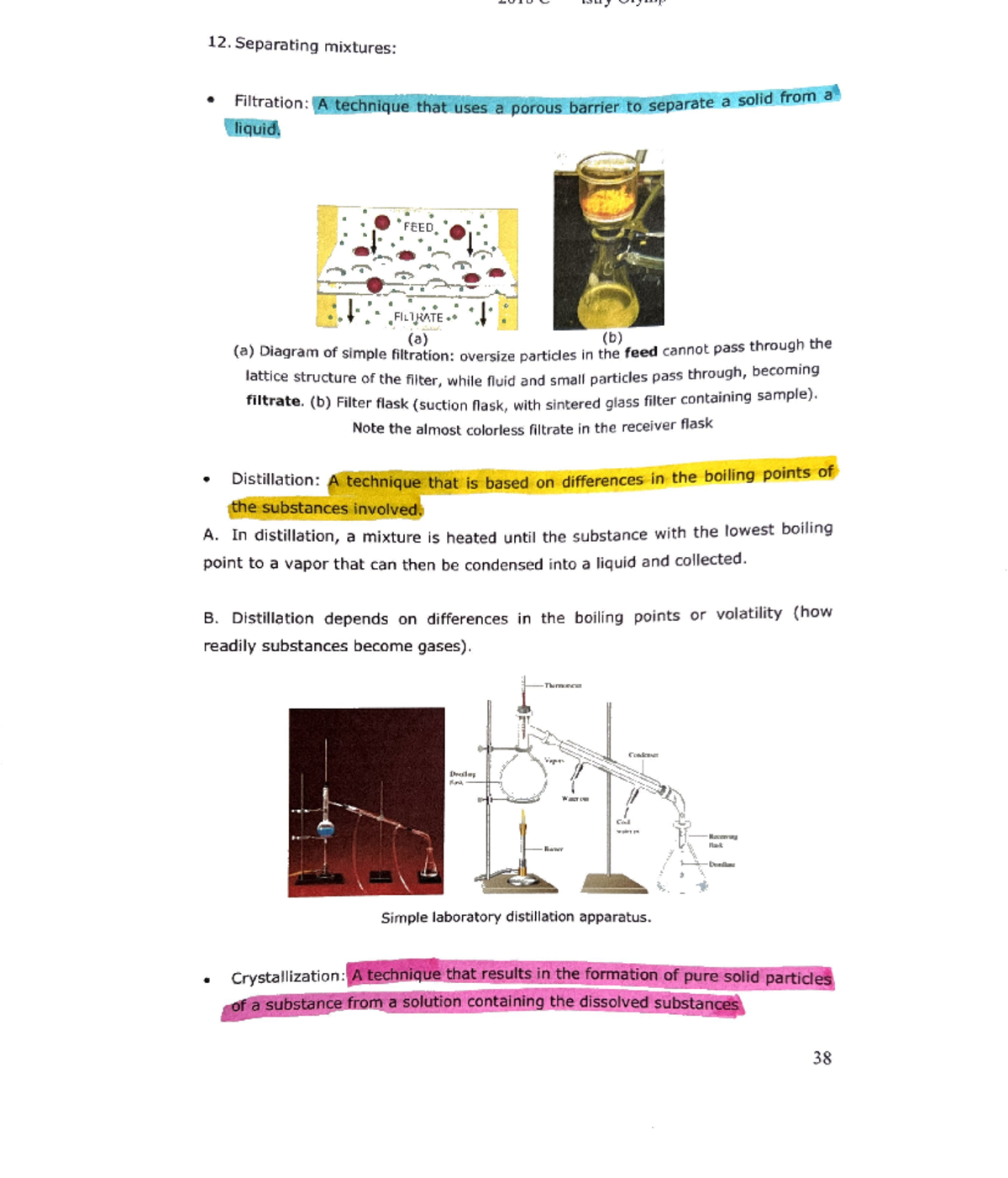 Separate Mixtures Notes - CHEM-C 103 - Studocu