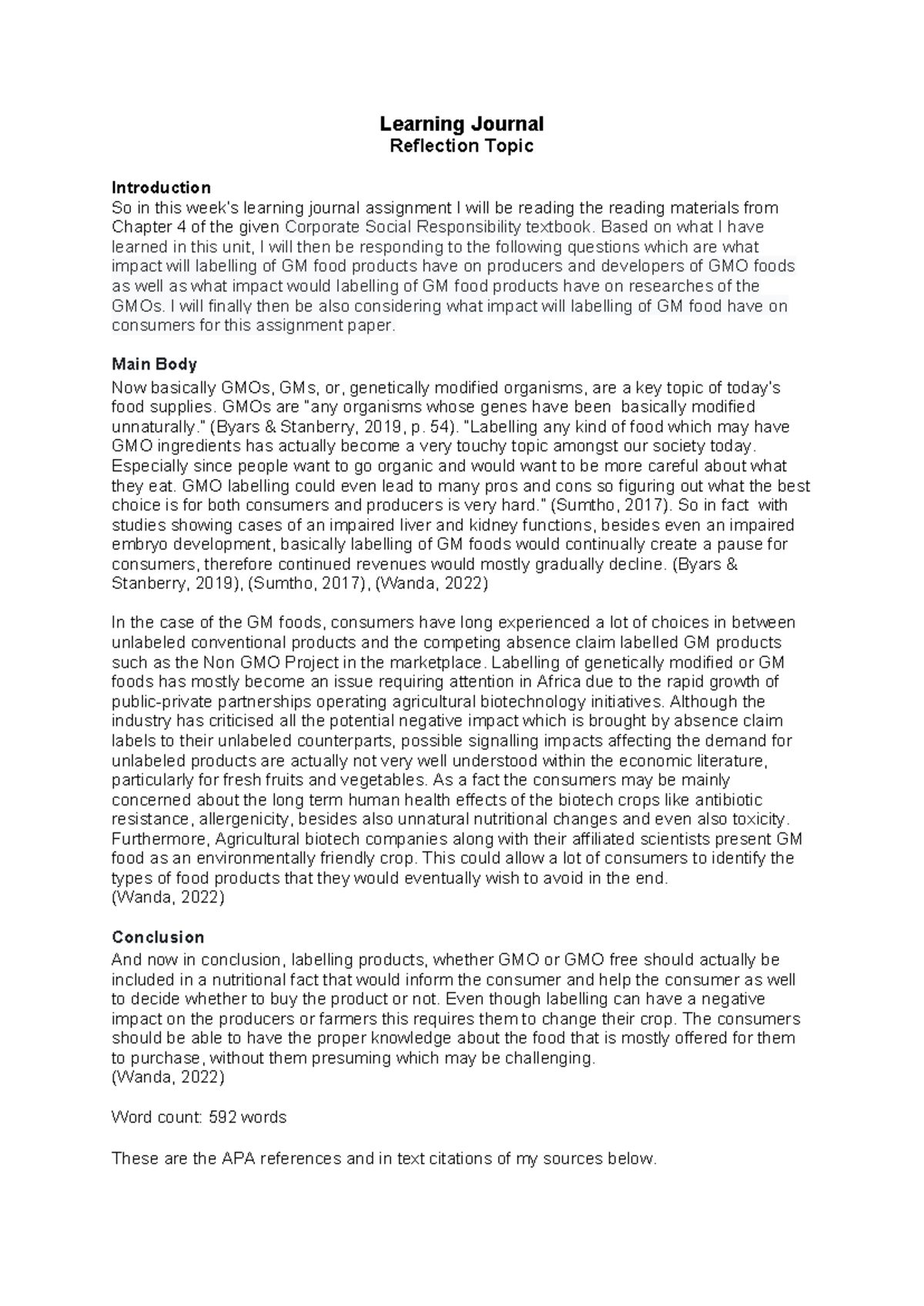 Learning Journal - Unit 6 - Learning Journal Reflection Topic ...