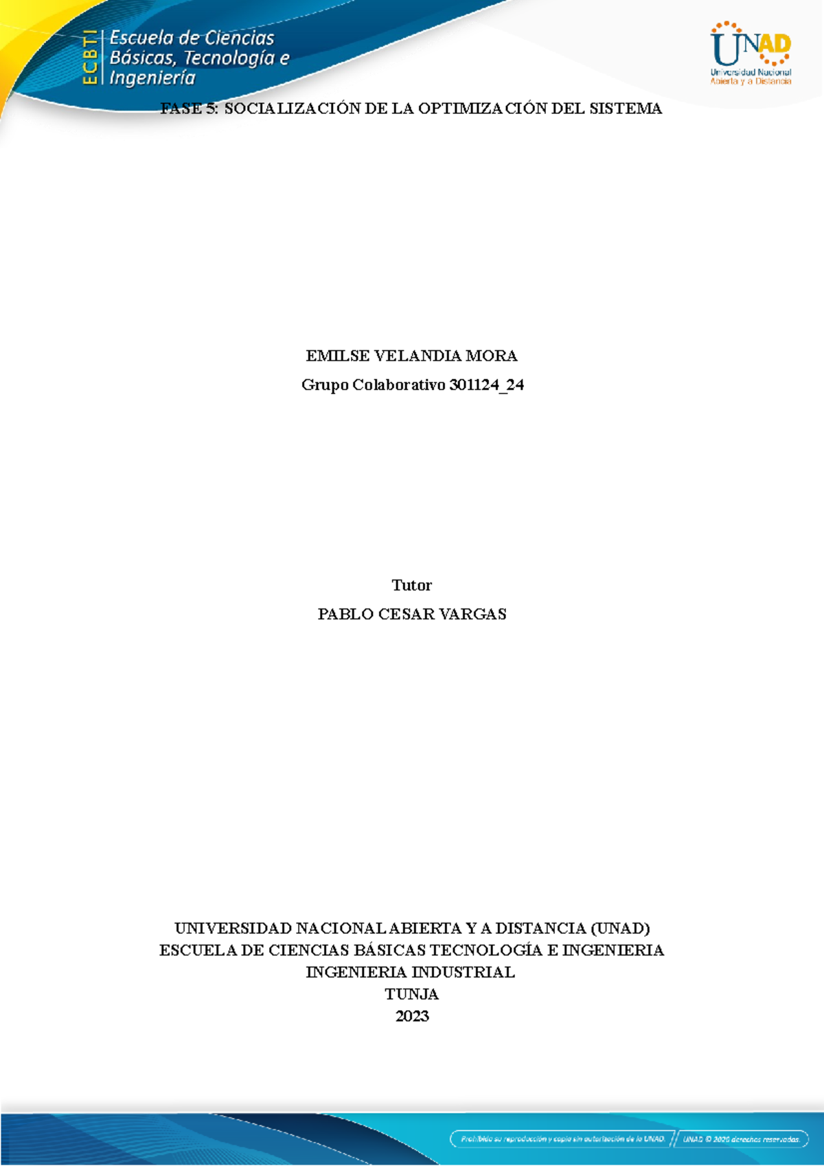 Fase 5 Emilse - Trabajo completo - FASE 5: SOCIALIZACIÓN DE LA ...