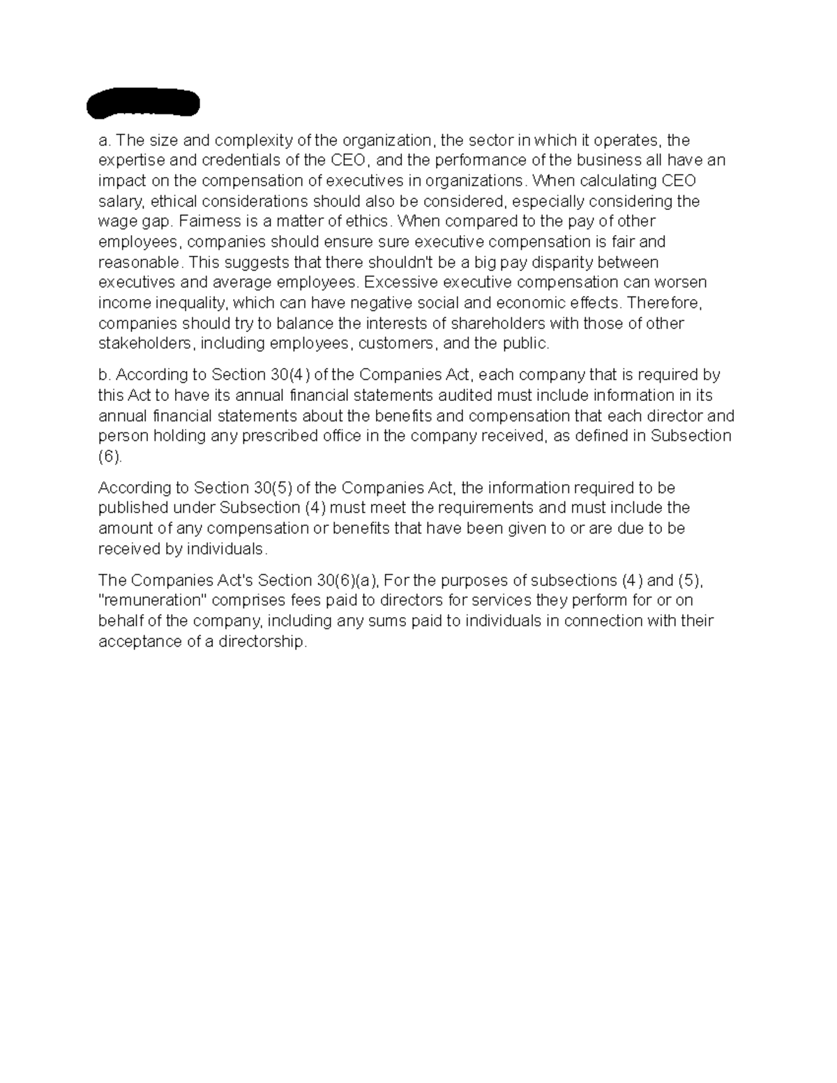 ice task, Ceo duties - ST a. The size and complexity of the ...