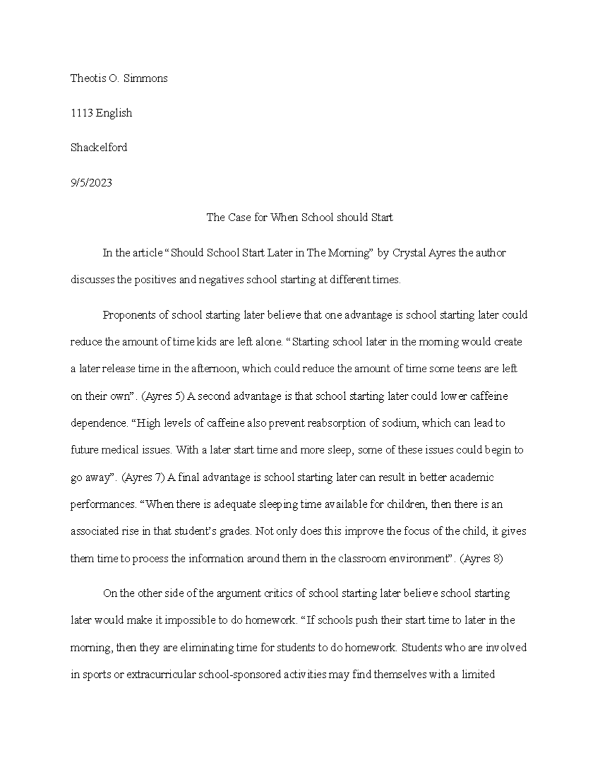 AOW School TS - Article of the Week - Theotis O. Simmons 1113 English ...