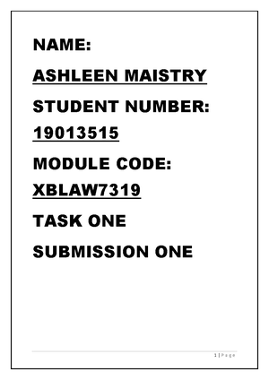 Xblaw Module Outline - Bachelor of Laws WORK INTEGRATED LEARNING MODULE ...