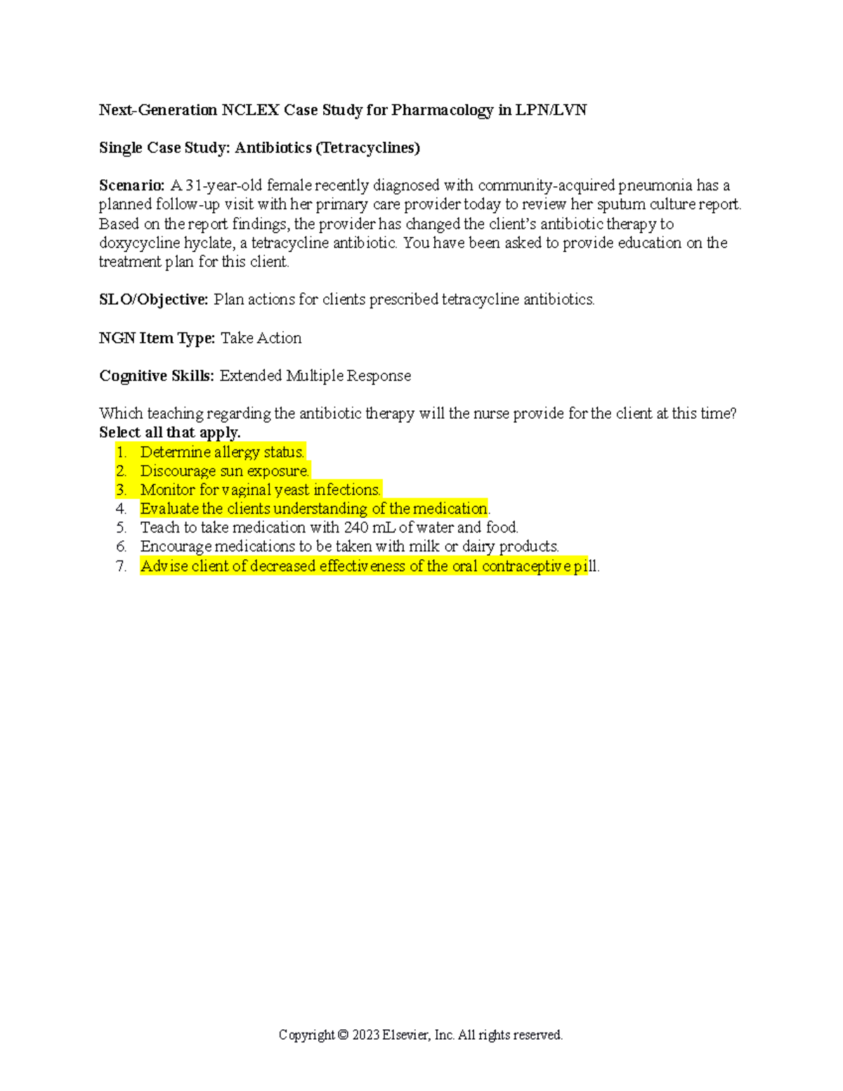 Pharmacology Antibiotics - Next-Generation NCLEX Case Study for ...