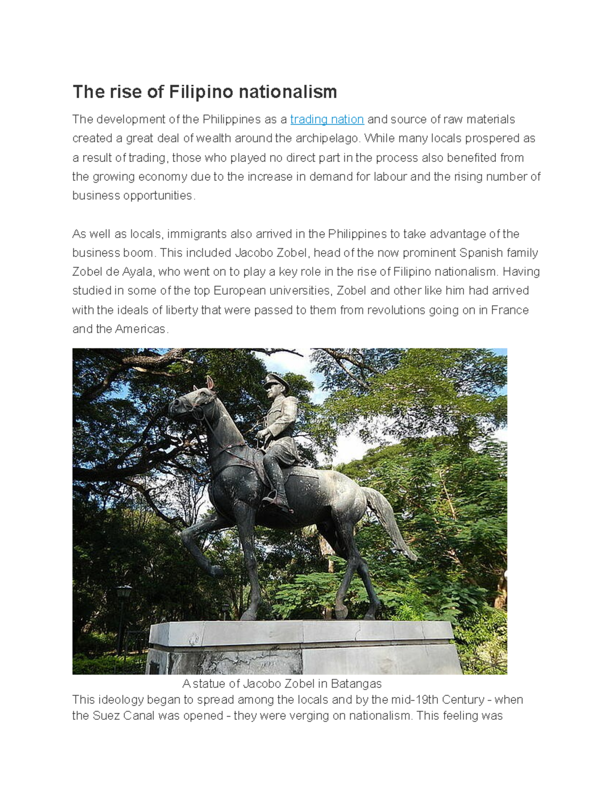 Rise of filipino nationalism - The rise of Filipino nationalism The ...