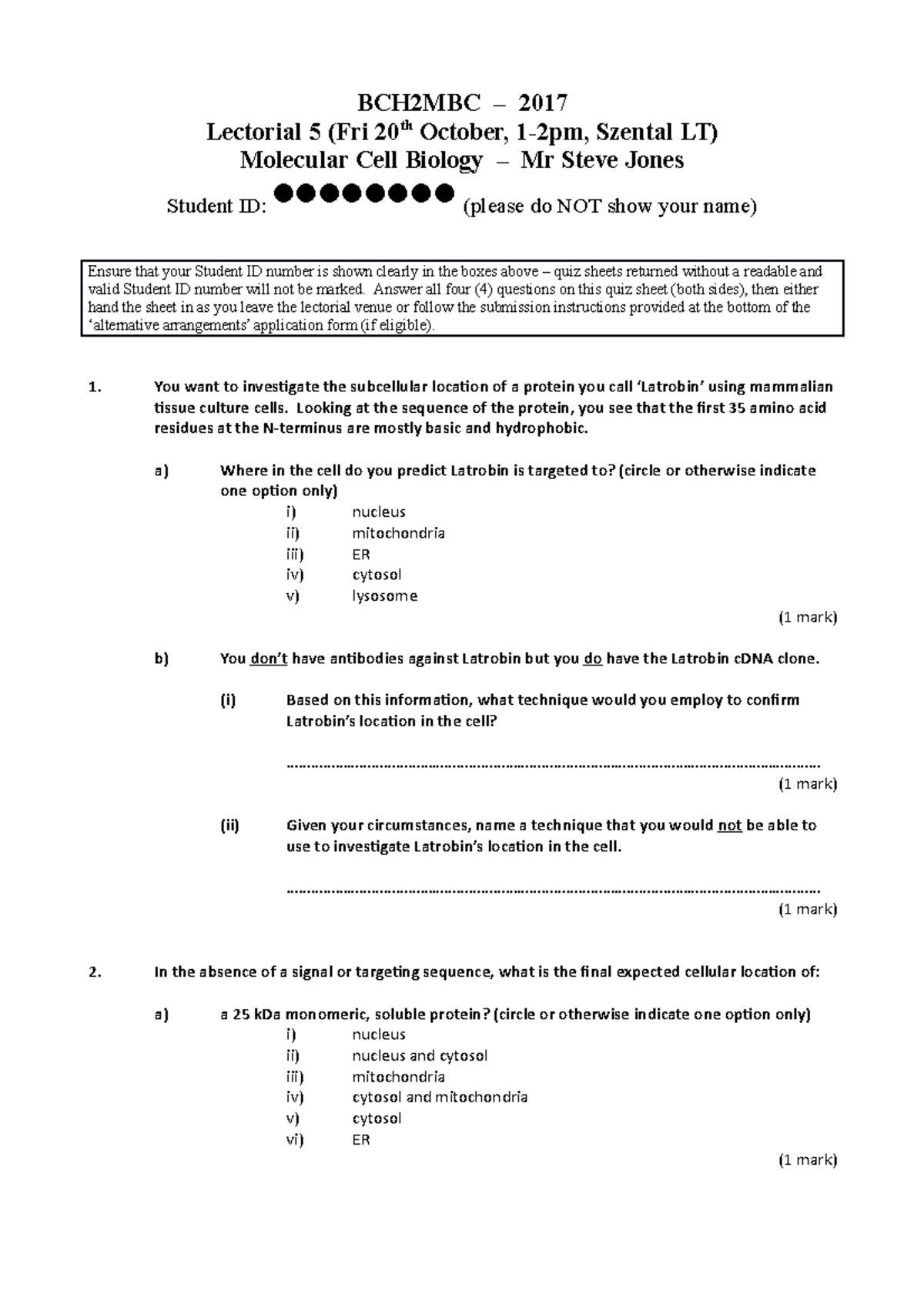 BCH2MBC 2017 Lectorial 5 Steve Jones - BCH2MBC – 2017 Lectorial 5 (Fri ...