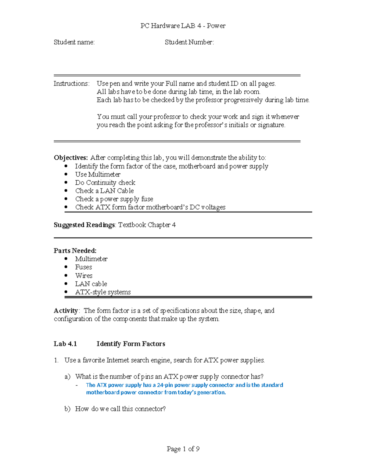 LAB-4 answers - Student name: Student Number: - Studocu