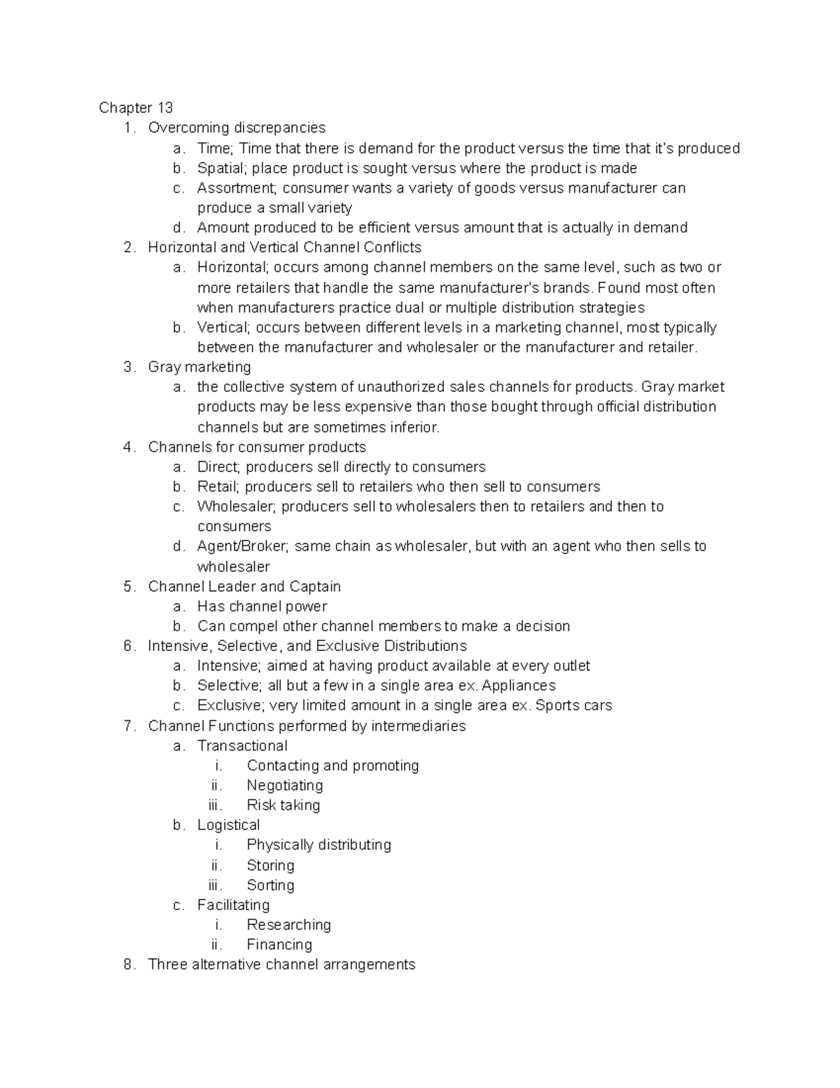Mktg Chapter 13 terms - Lecture notes 9 - Chapter 13 1. Overcoming ...
