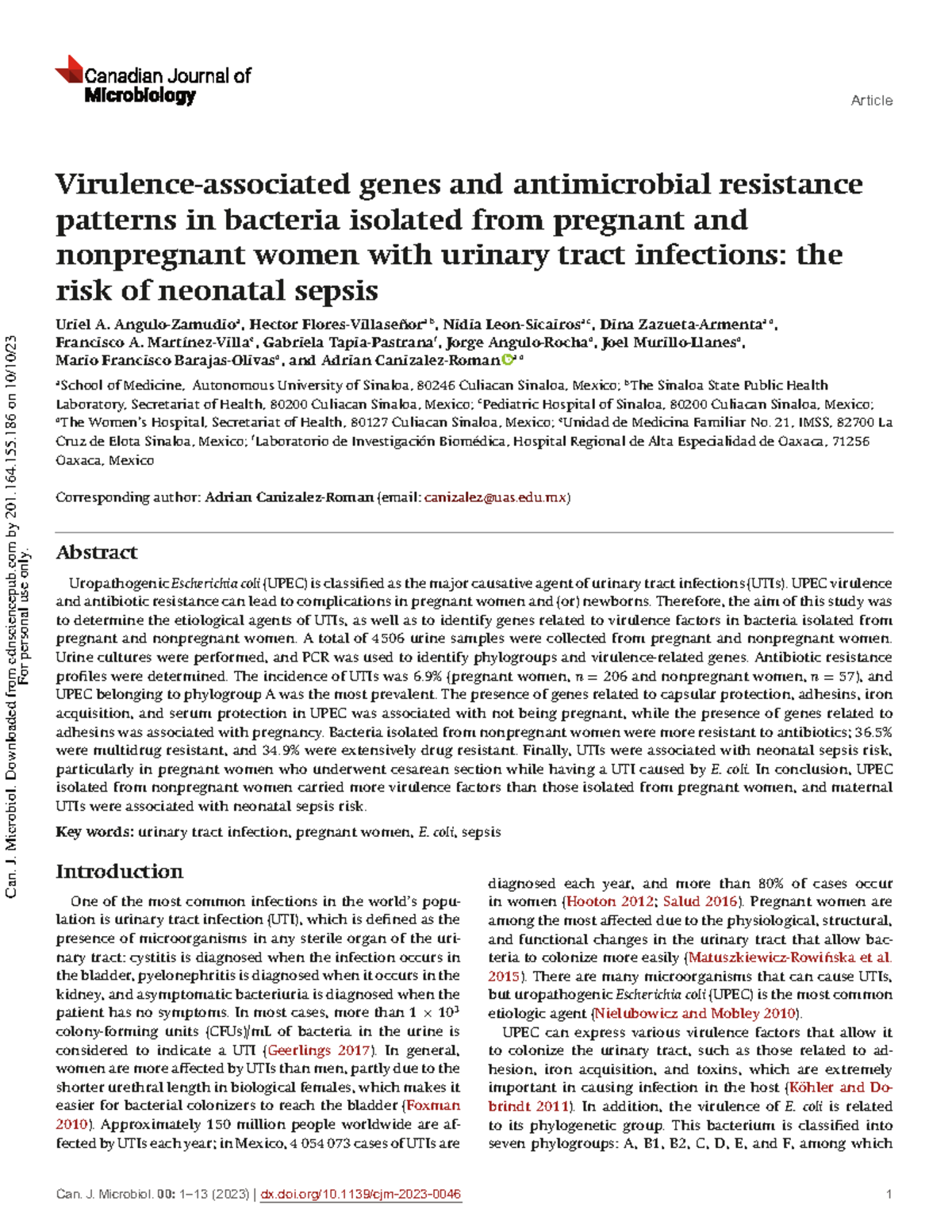 2023-Virulence genes urinary tract infections the risk of neonatal ...