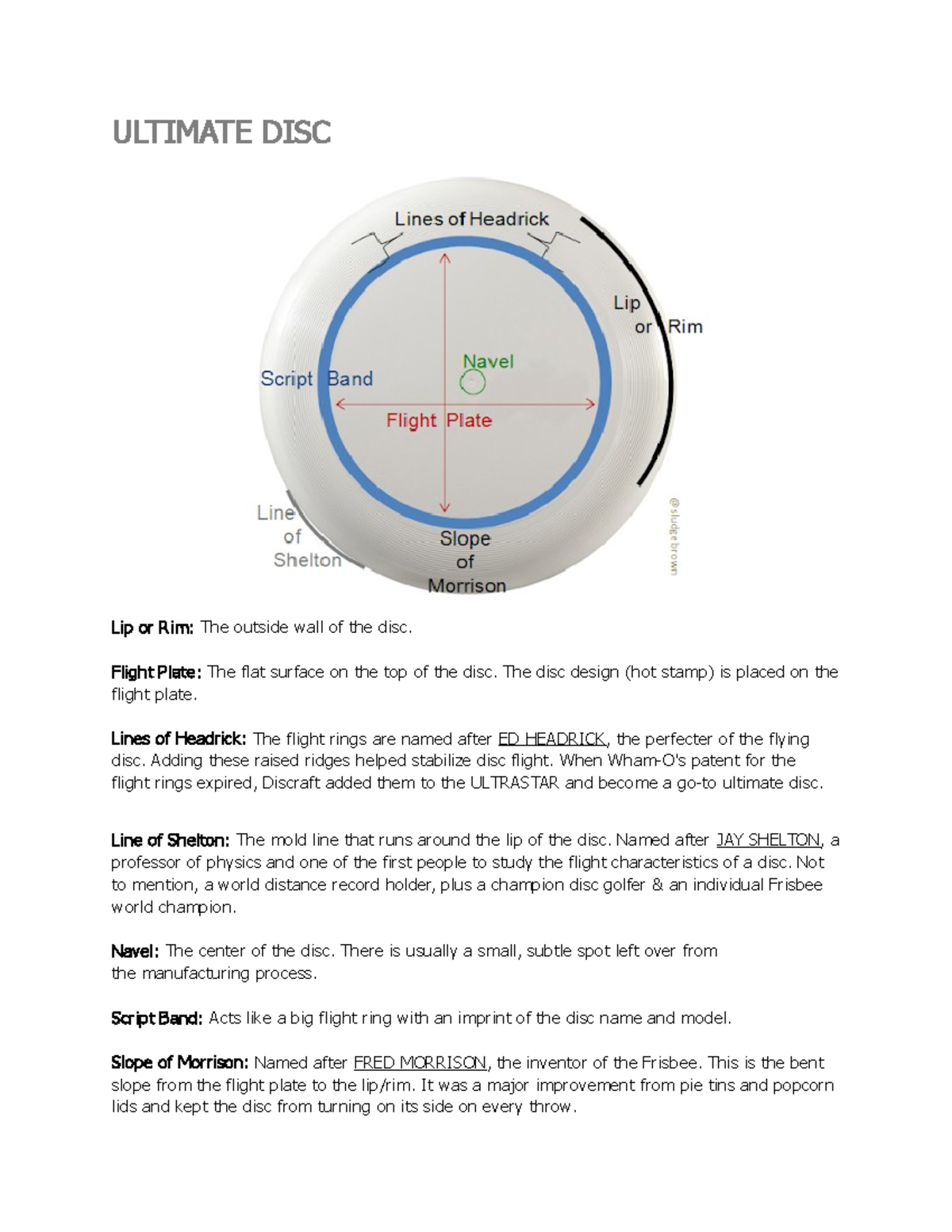 Ultimate-DISC - freesbee - ULTIMATE DISC Lip or Rim: The outside wall ...