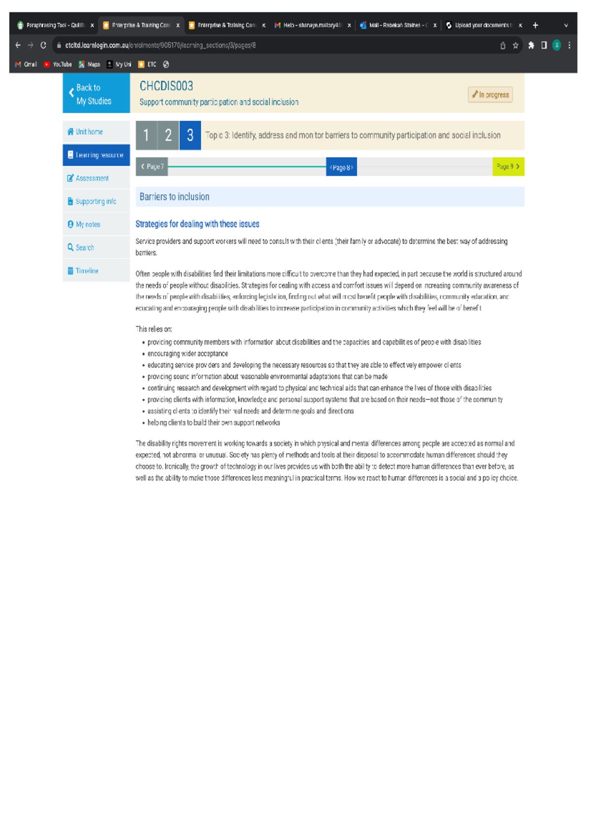 Cert 3 - What might you need to consider when implementing strategies ...