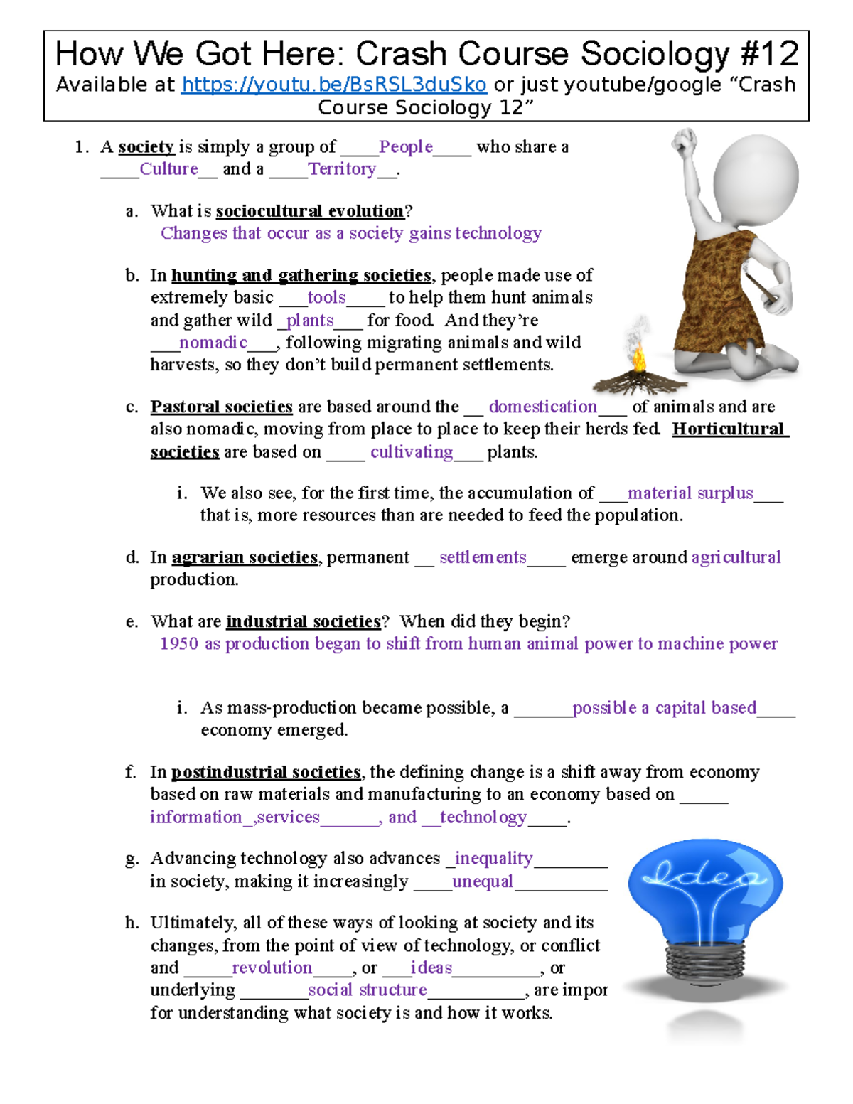 Ch4 - set 1 - afkd;j - How We Got Here: Crash Course Sociology ...