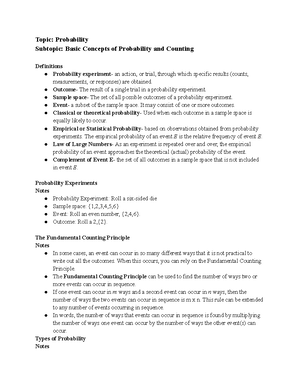 The Addition Rule 3.3 Notes - Topic: Probability Subtopic: The Addition ...