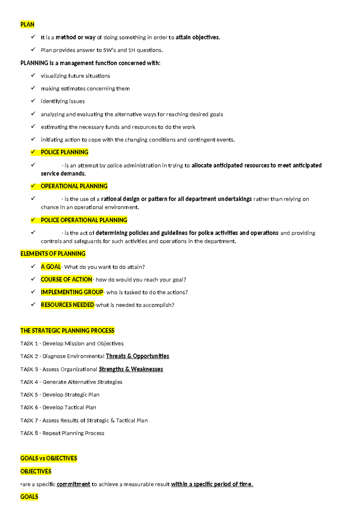 Prelim-lea-32 - 1st Semester Notes - PLAN It is a method or way of ...