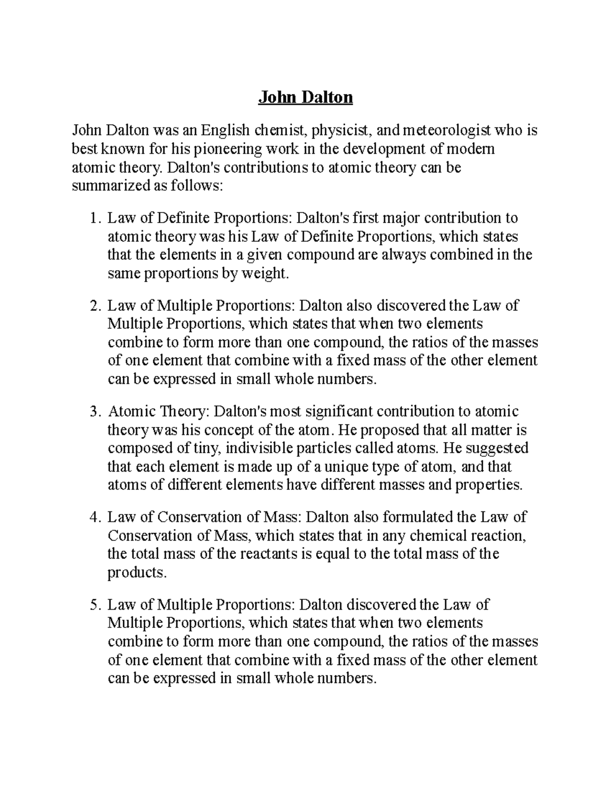 John Dalton - about scientist lectures on physics and chemistry - John ...