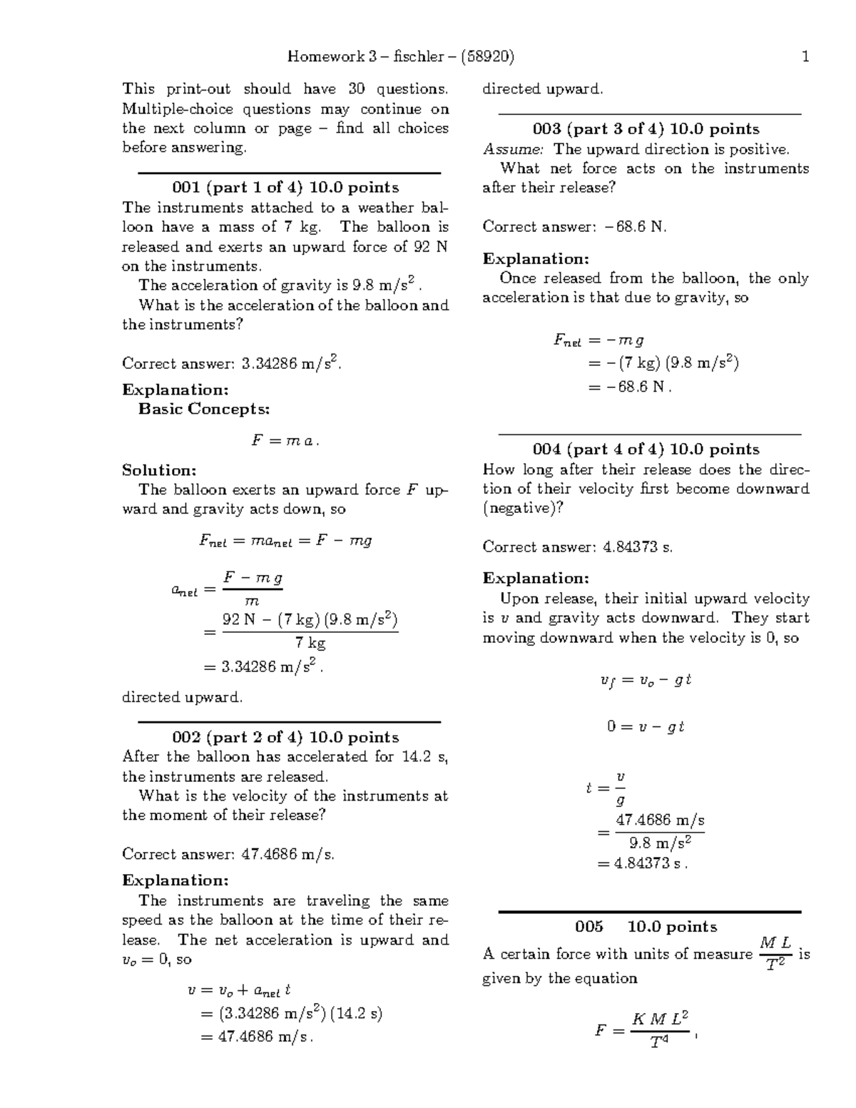 Seminar assignments - homework assignment 3 - questions + answers (b ...
