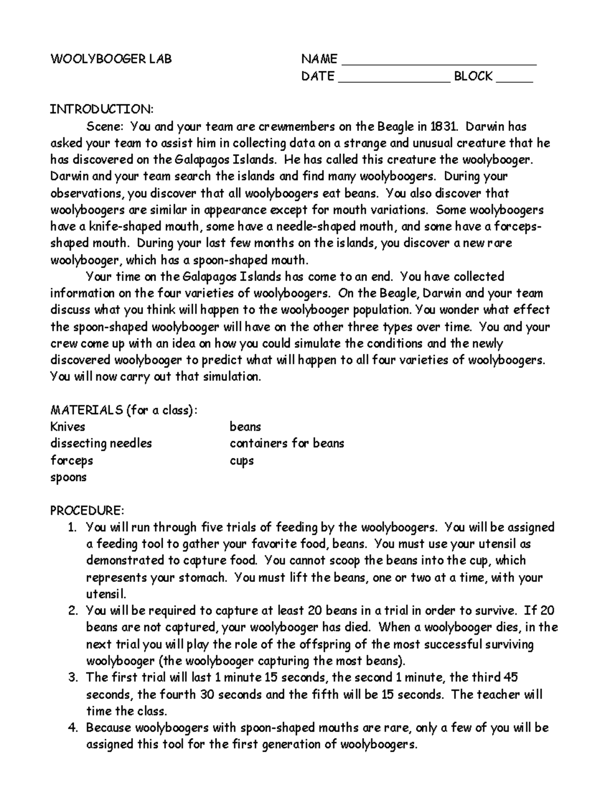 Ch7 wooly bugger lab - WOOLYBOOGER LAB NAME ...