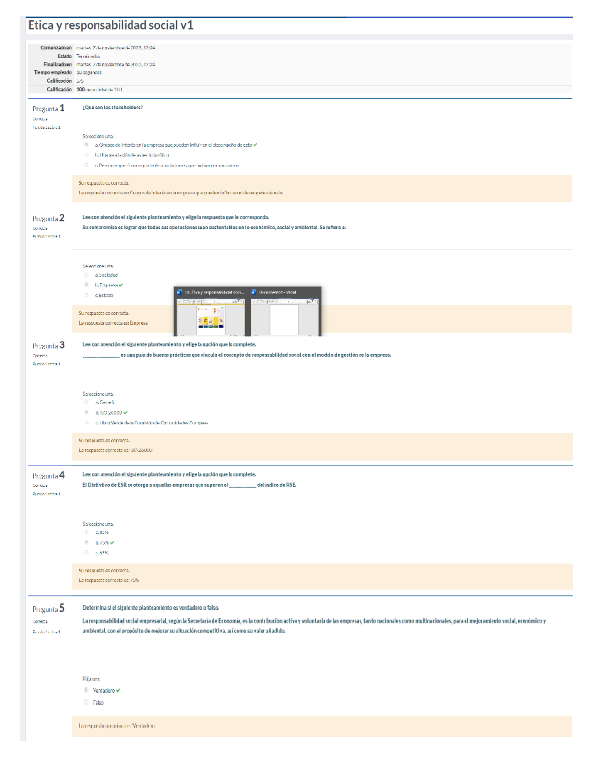 L10. Responsabilidad social empresarial - Ejercicio - Etica y responsabilidad social en los ...