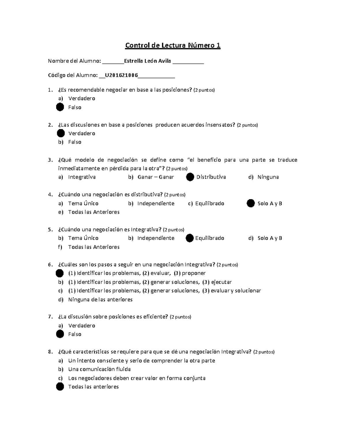 Examen - Control de Lectura I (2020 II) - Control de Lectura Número 1 ...