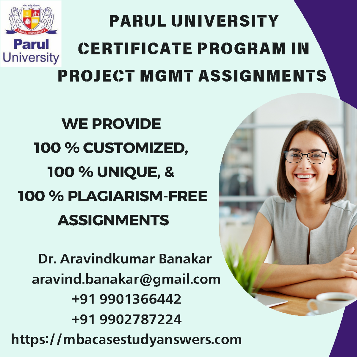 Parul University Certificate Program in Project Mgmt Assignments 10 - Masters in computer - Studocu