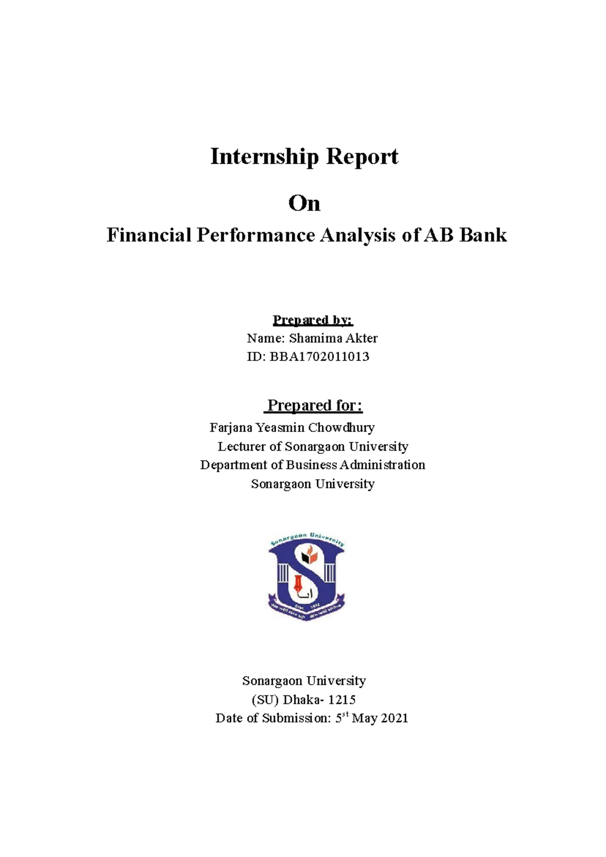 Report 1-6-converted - Internship Report On Financial Performance ...