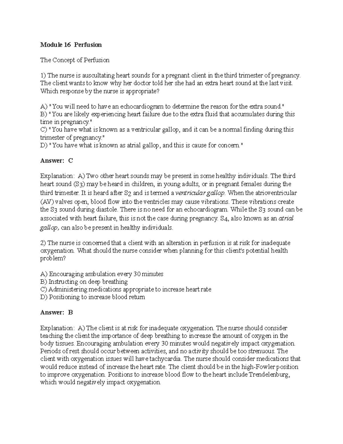 Perfusion & CM TB - Module 16 Perfusion The Concept of Perfusion The ...