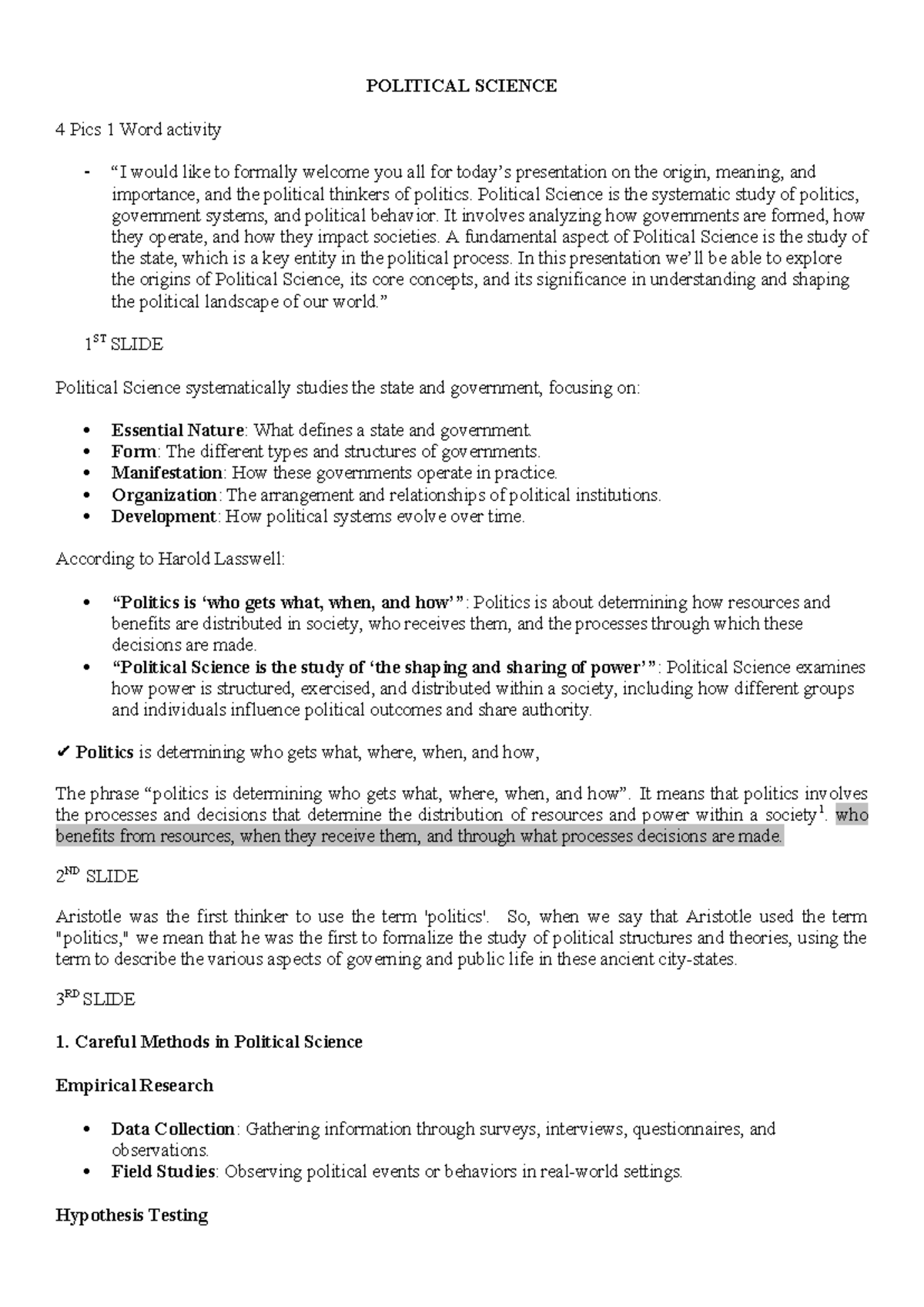 Political- Science- Script 888 - POLITICAL SCIENCE 4 Pics 1 Word ...