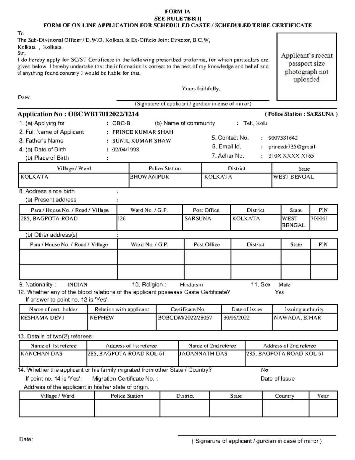 Serv Ackno Report - Shdkuuoo - FORM IA SEE RULE 7BB[I] FORM OF ON LINE ...