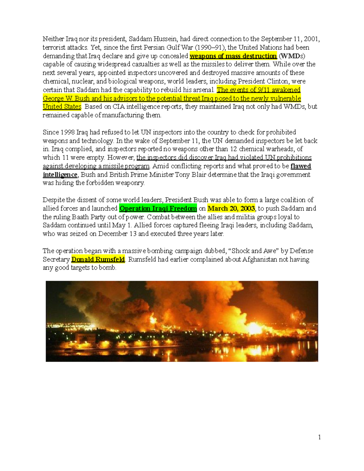 U32 L57 Iraq War 2003 - history - Neither Iraq nor its president ...