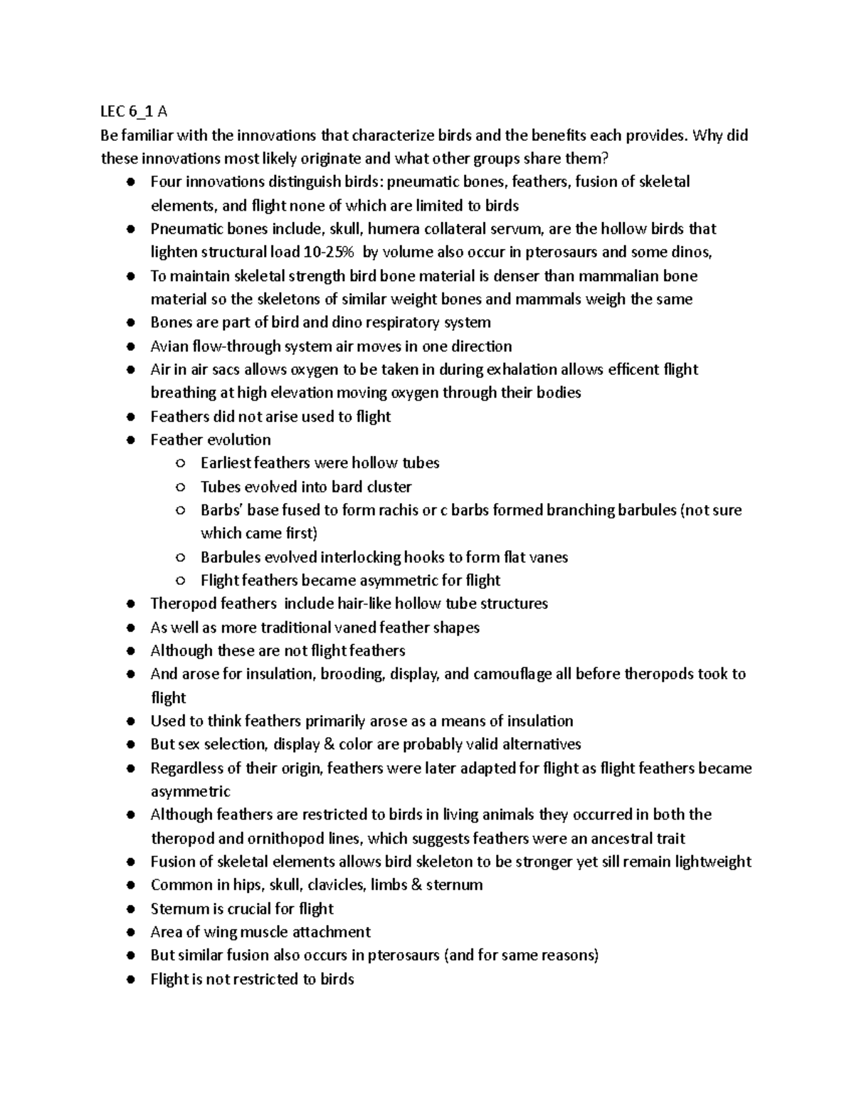 Lecture 6 Notes - LEC 6_1 A Be familiar with the innovations that ...