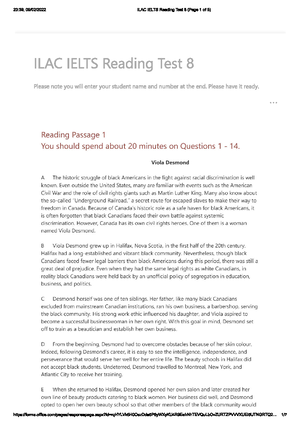 ILAC Ielts Reading Test 3 Part 1 - ILAC IELTS Reading Test 3 Please ...