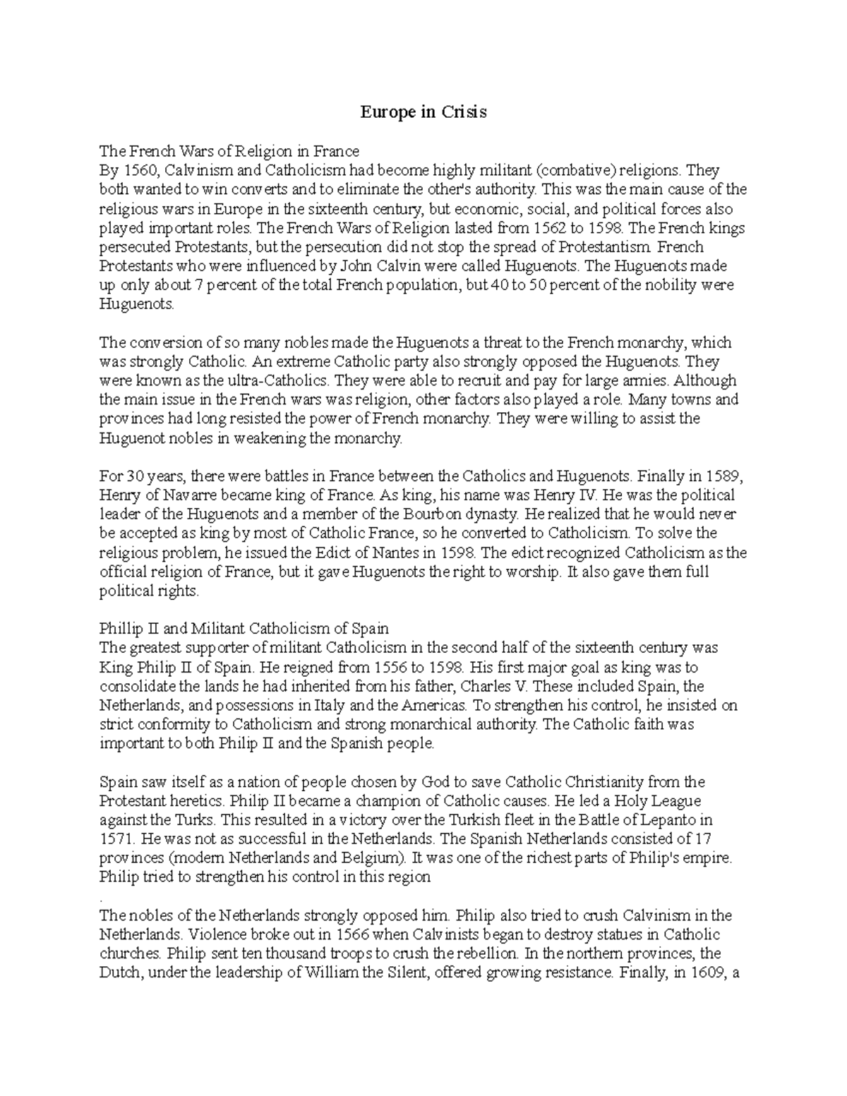 Europe in Crisis - Springer - Europe in Crisis The French Wars of ...