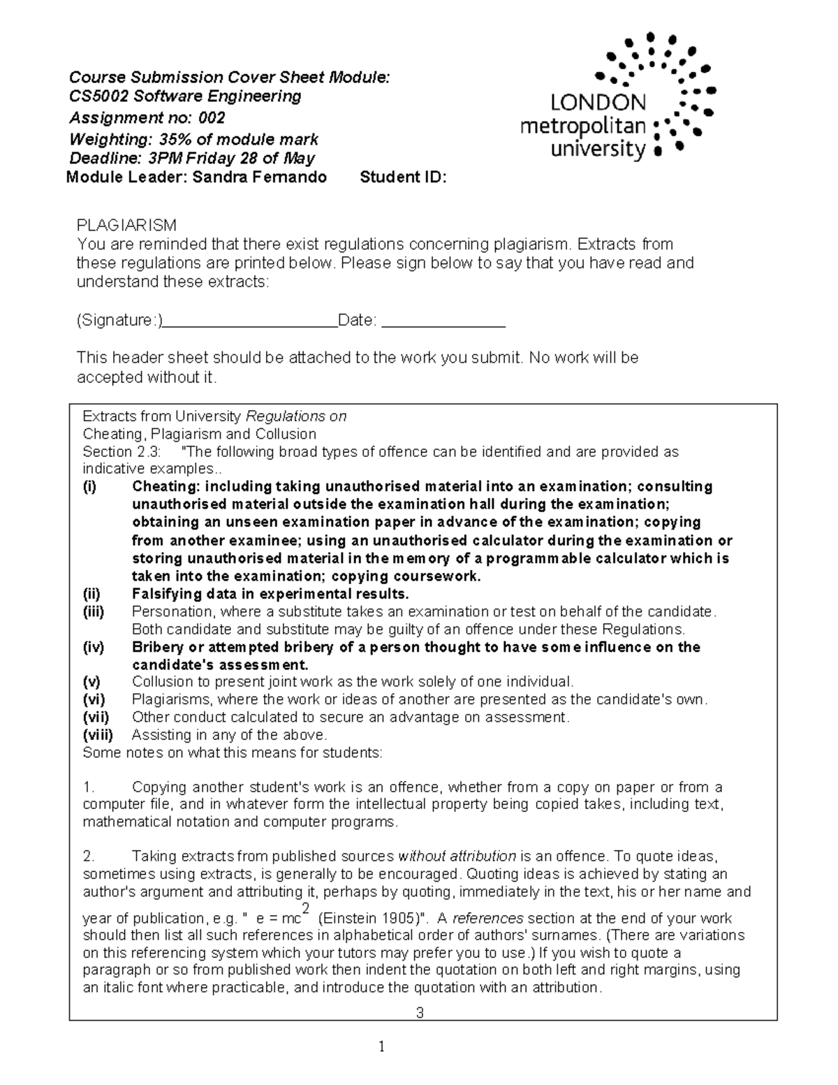 CS5002 2 MS coursework Y2021 - Tagged - 3 Course Submission Cover Sheet ...