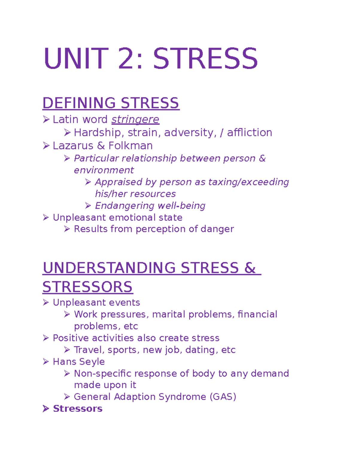 UNIT 2 - PYC1502 Notes from the official UNISA study guide. I got ...