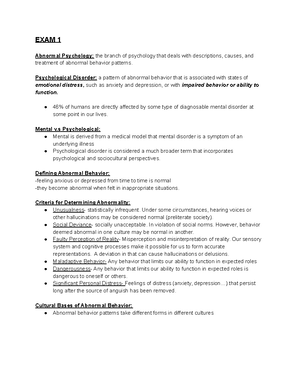 Abnormal Psych Exam 5 Review - Chapter 13: Abnormal Behavior in ...