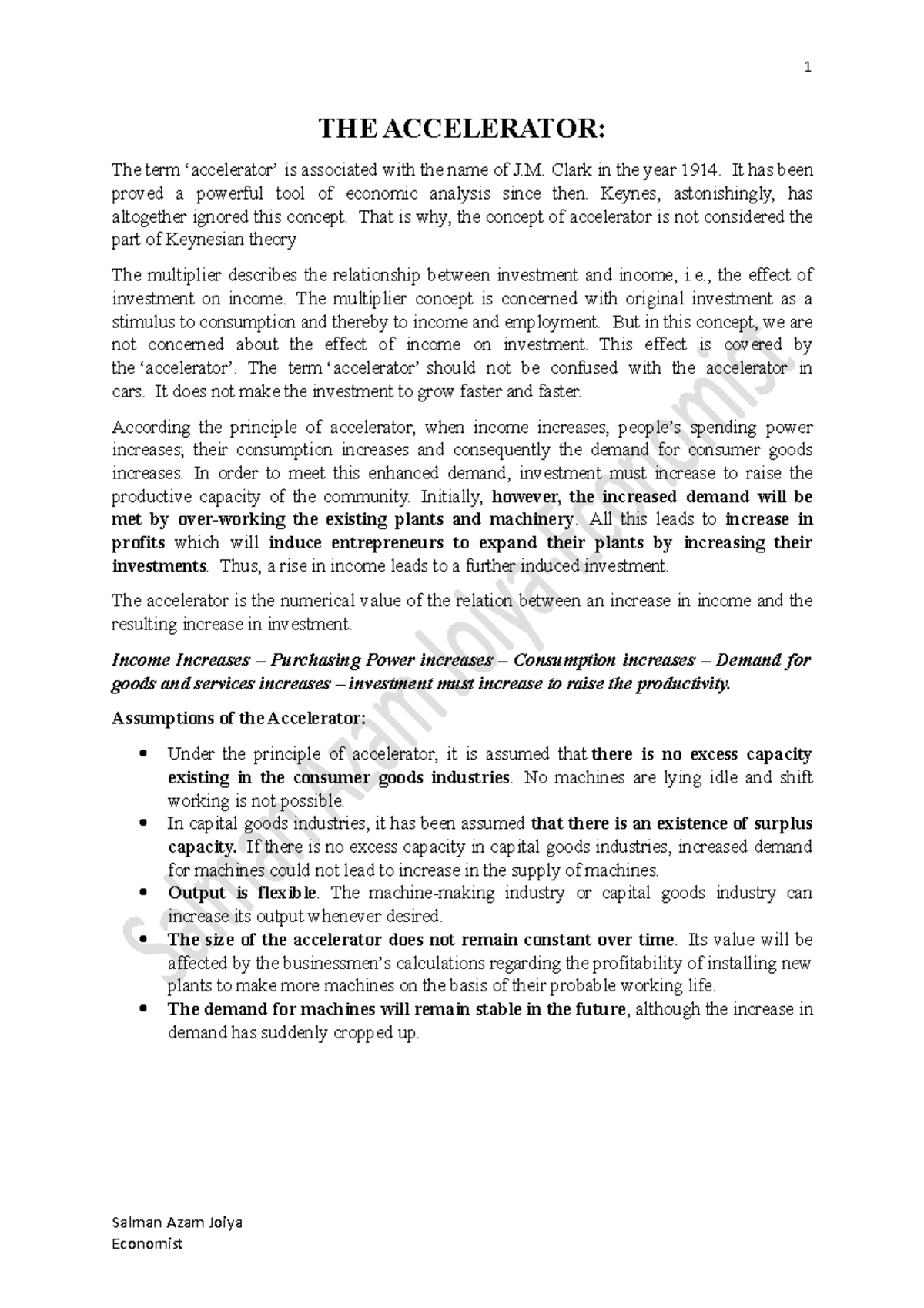 The Accelerator - hashim is a man - 1 THE ACCELERATOR: The term ...