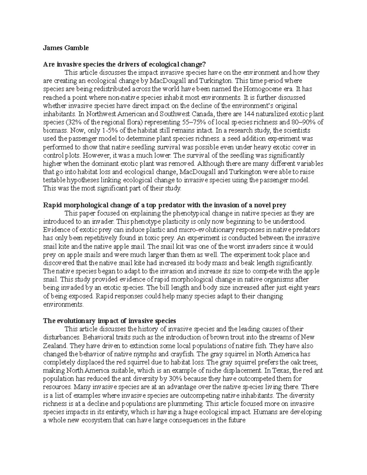 Journal Discussion #1 - This is an assignment - James Gamble Are ...