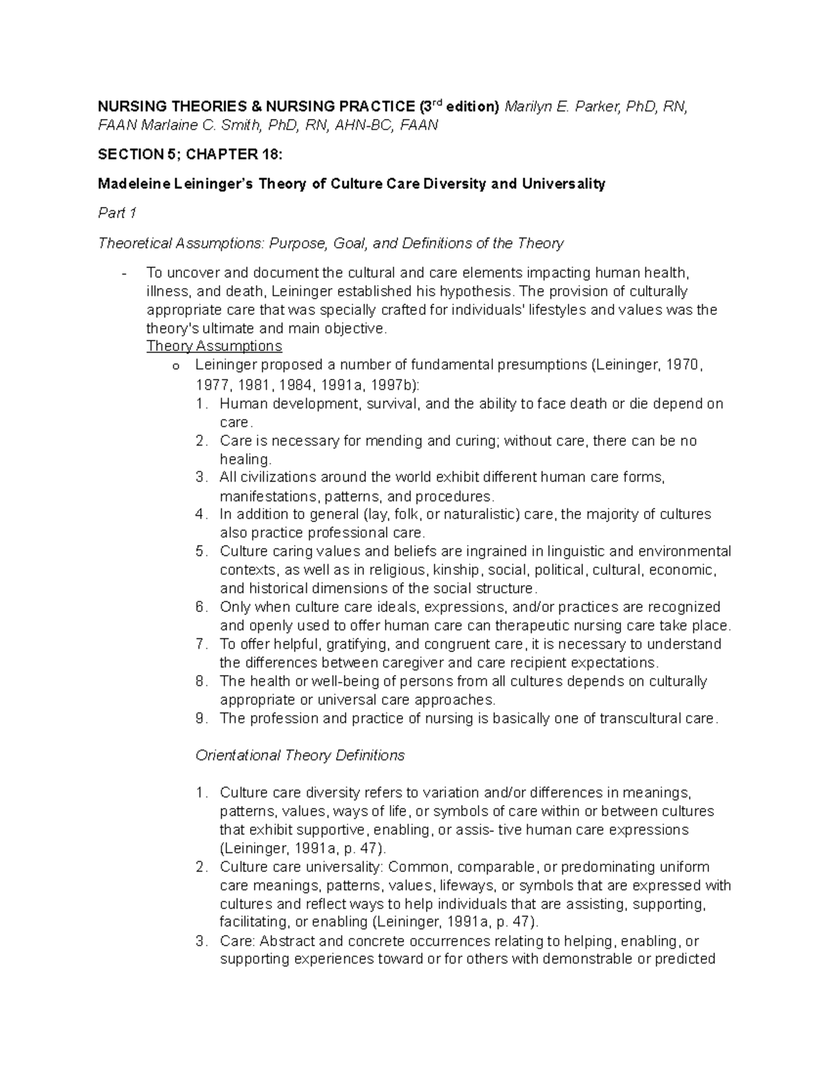 Madeleine Leininger 02 - NURSING THEORIES & NURSING PRACTICE (3rd ...