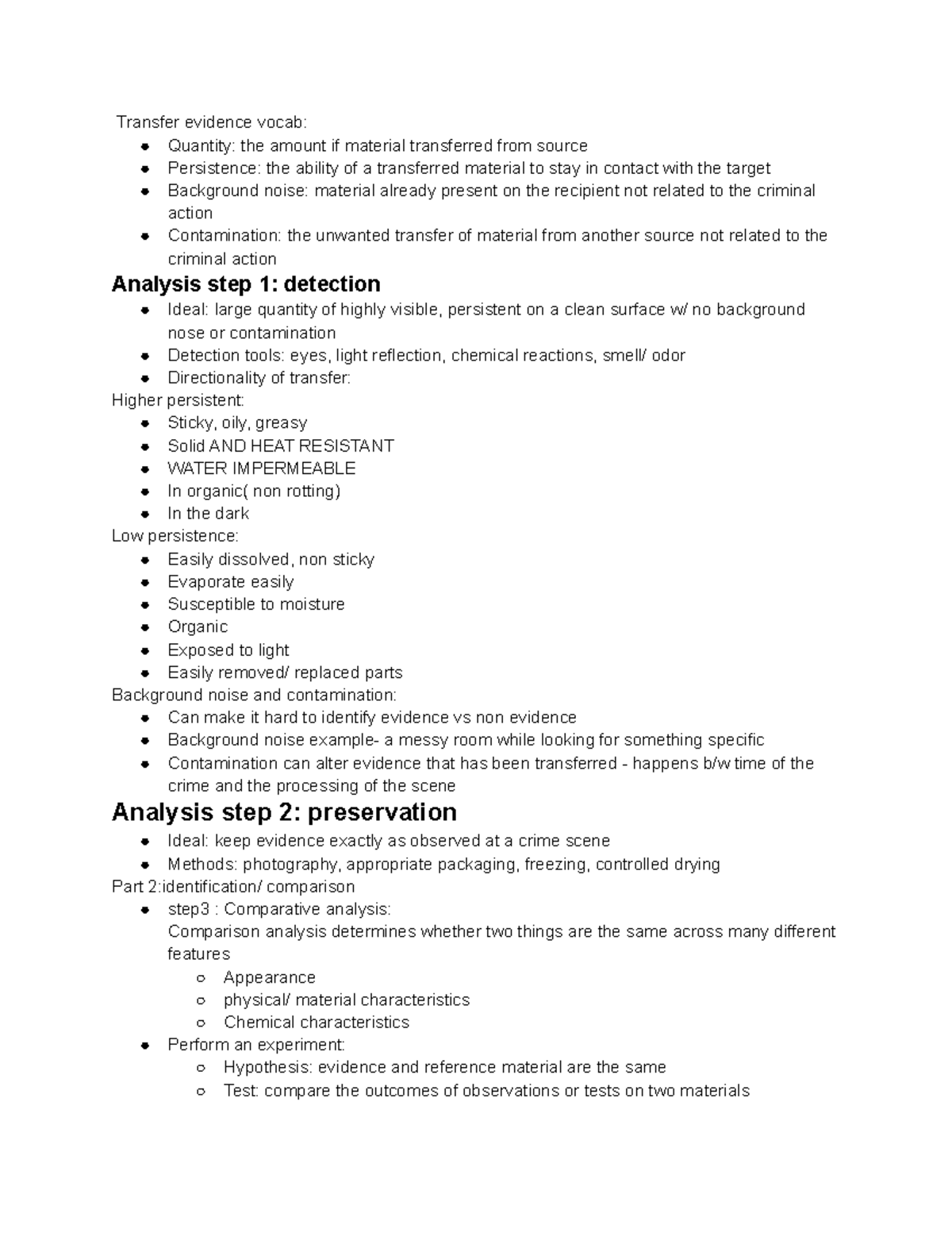 Lecture 2: Transfer Evidence - Transfer evidence vocab: Quantity: the ...