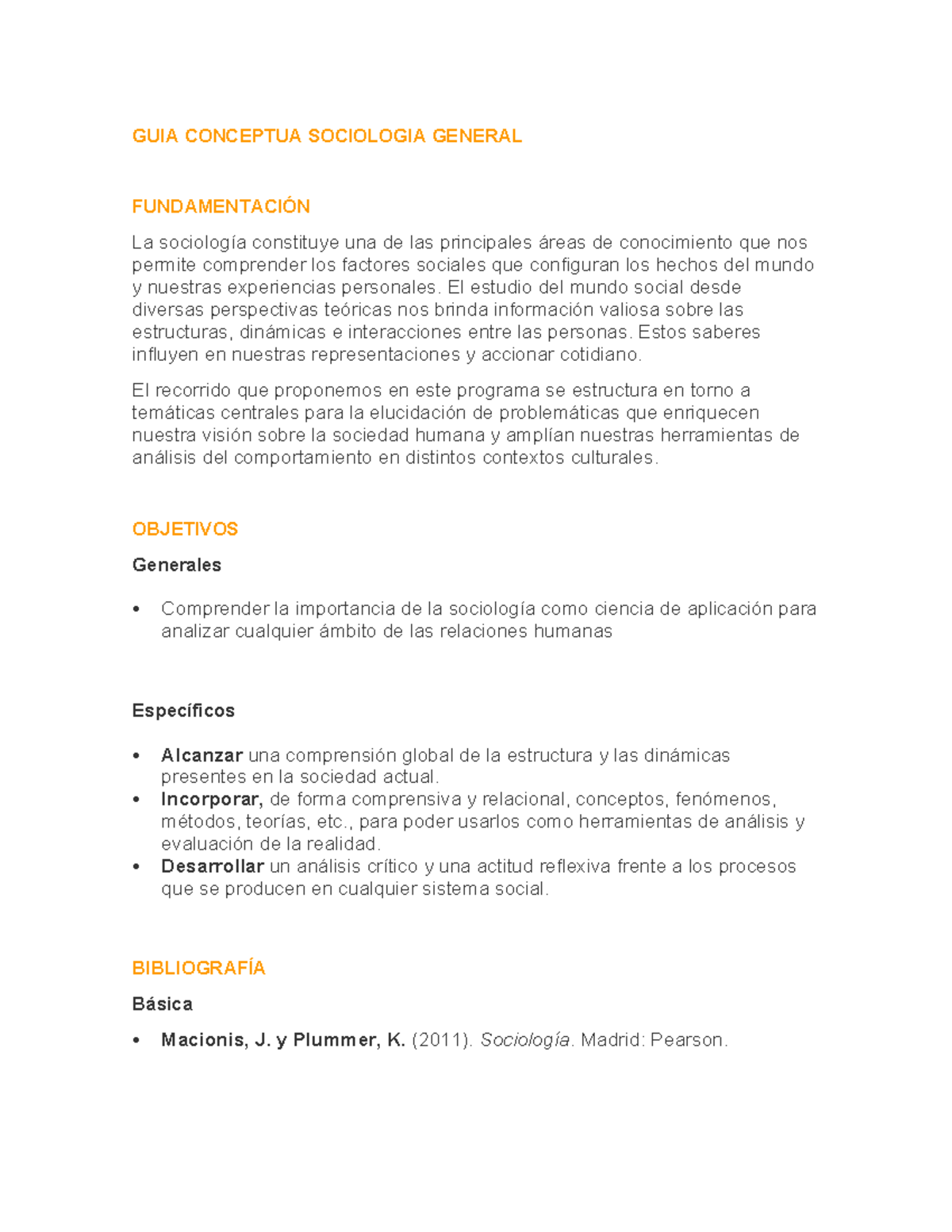 GUIA Conceptua Sociologia General - GUIA CONCEPTUA SOCIOLOGIA GENERAL ...