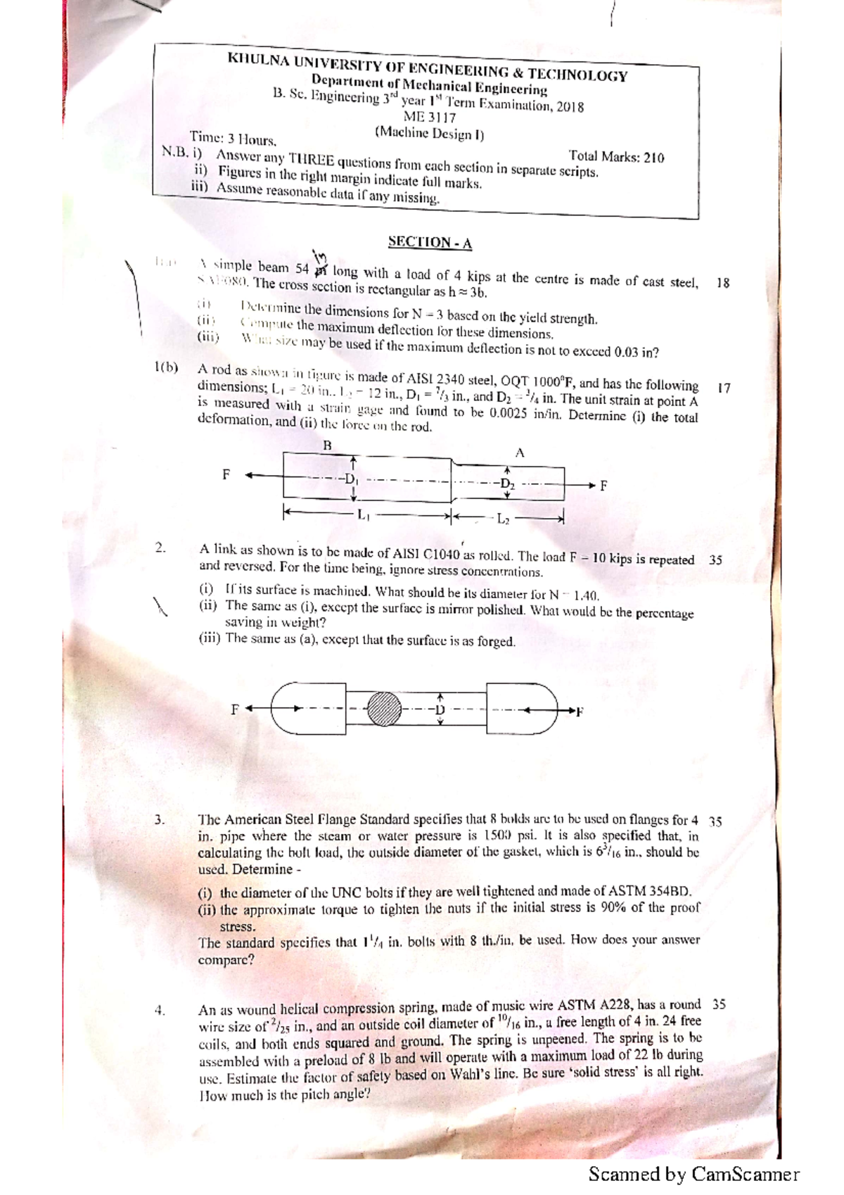 Machine design question - Studocu
