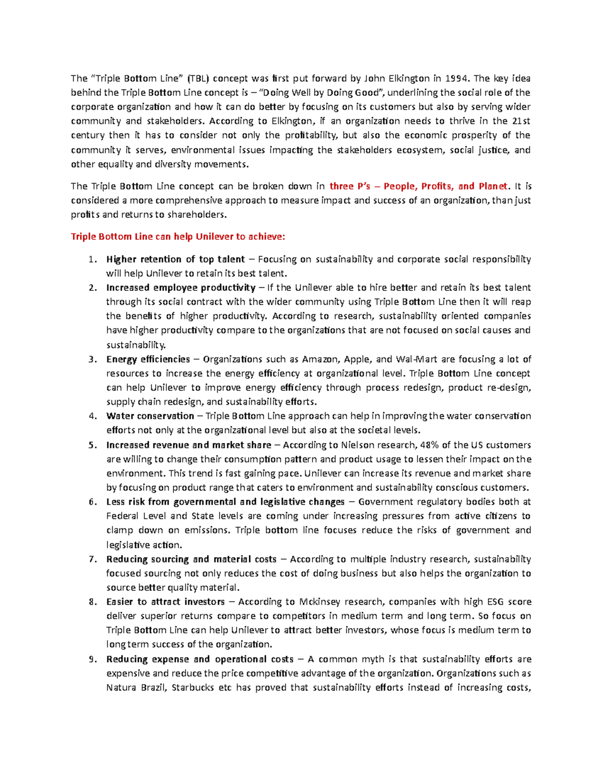 The Triple Bottom Line - no............................. - The “Triple ...