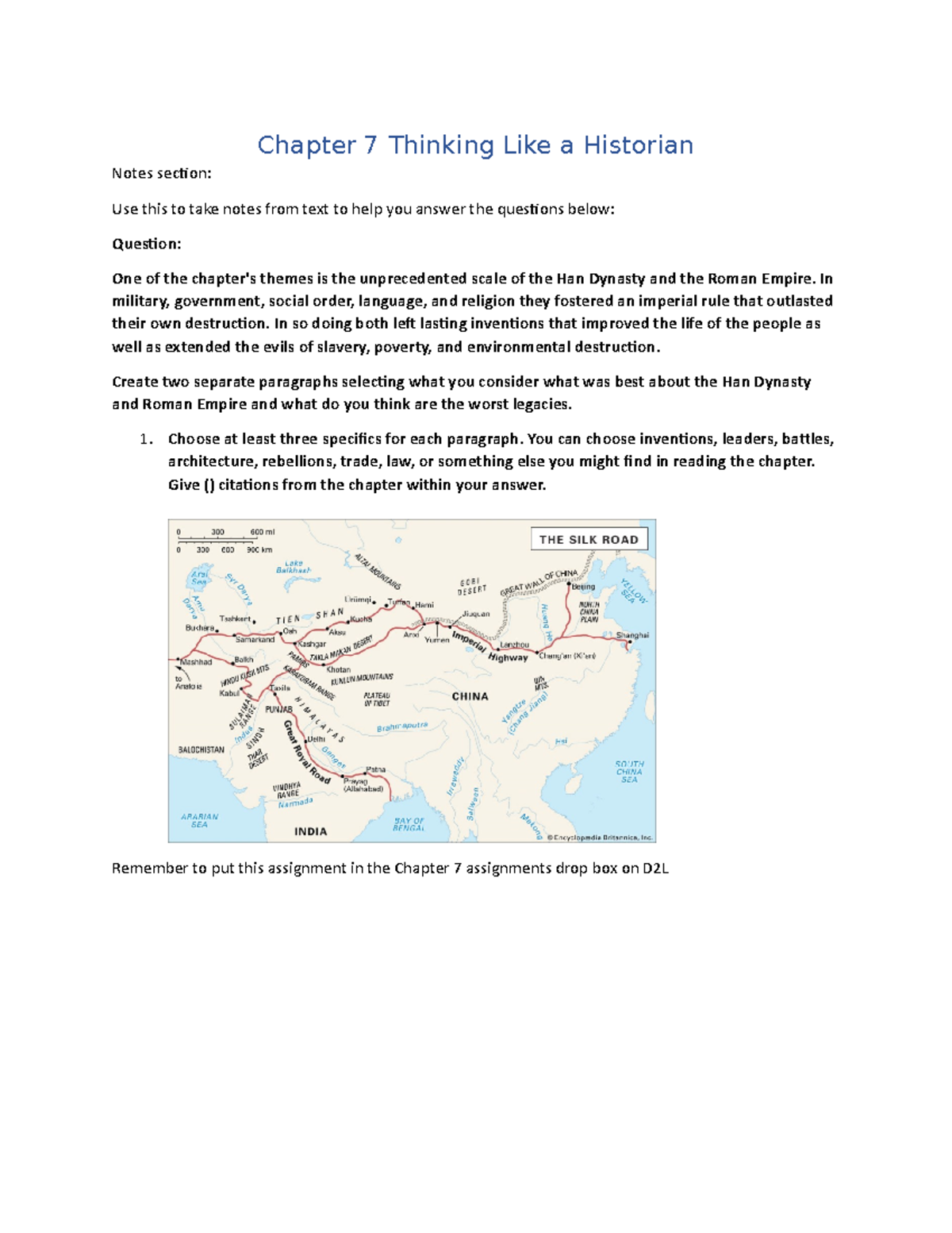 Chapter 7 Thinking Like a Historian - Chapter 7 Thinking Like a ...