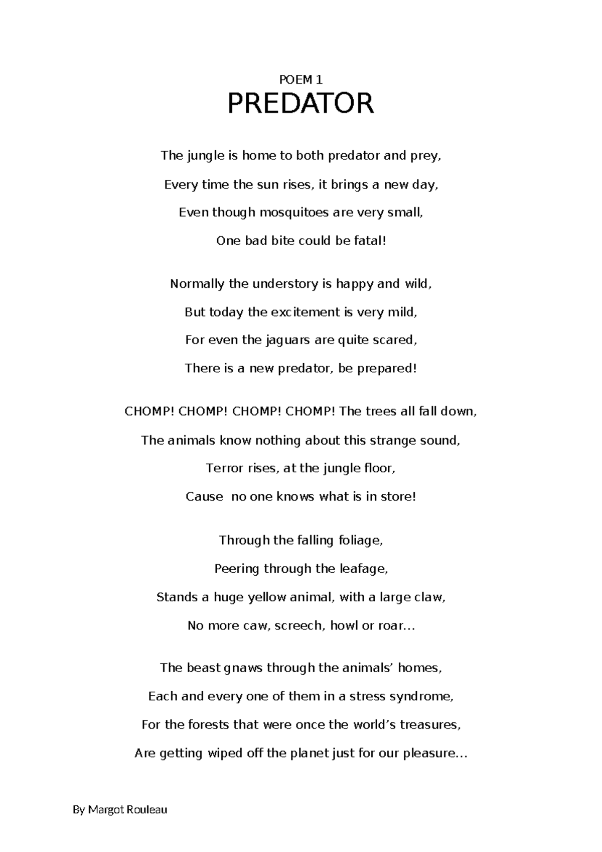 English Assesment 1 - This was my poetry assignment from year 7. - POEM ...