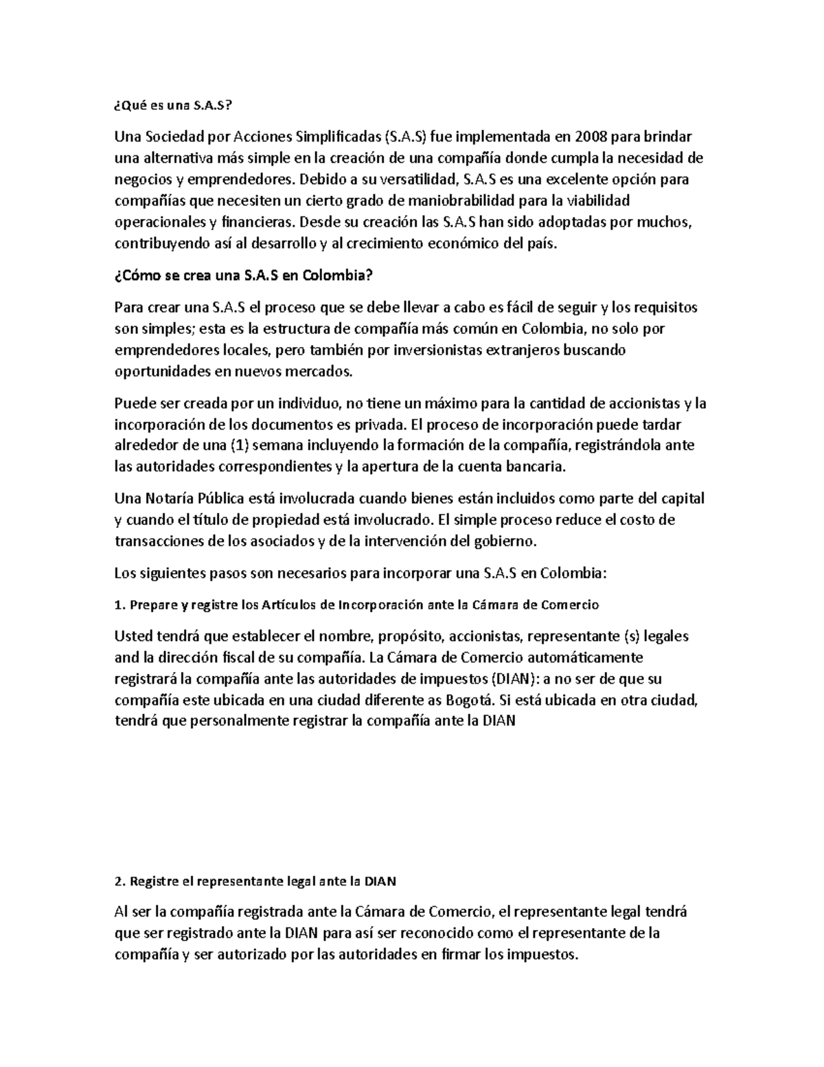 QUE ES S.A.S - que es sas - ¿Qué es una S.A? Una Sociedad por Acciones ...