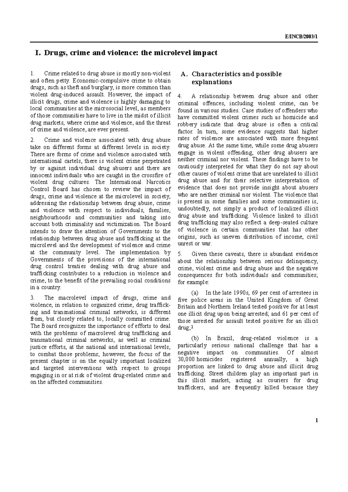 AR 2003 E Chapter I - Tt This is a lecture notes - I. Drugs, crime and ...