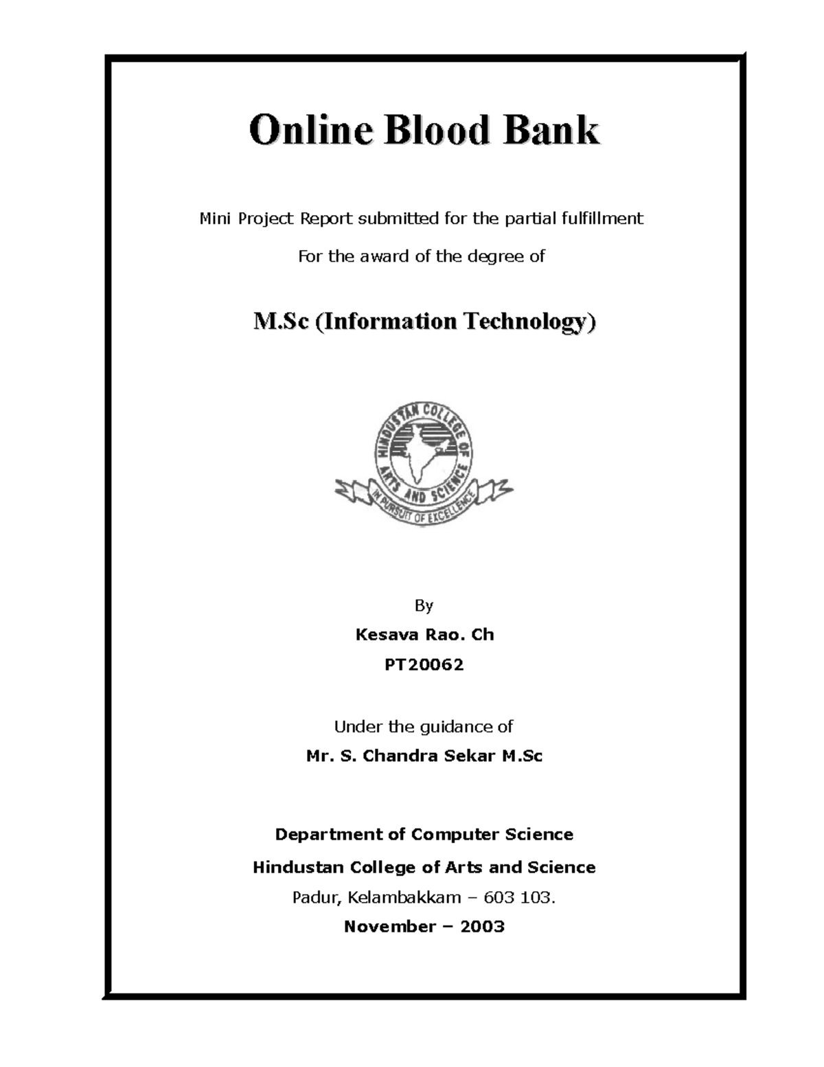 Toaz - this is a blood donation project report. it helps make a project ...