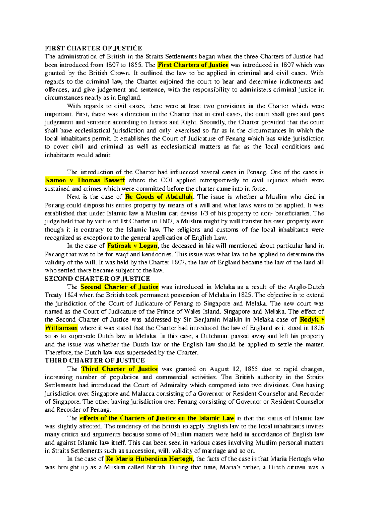 First Charter OF Justice MLH - FIRST CHARTER OF JUSTICE The ...