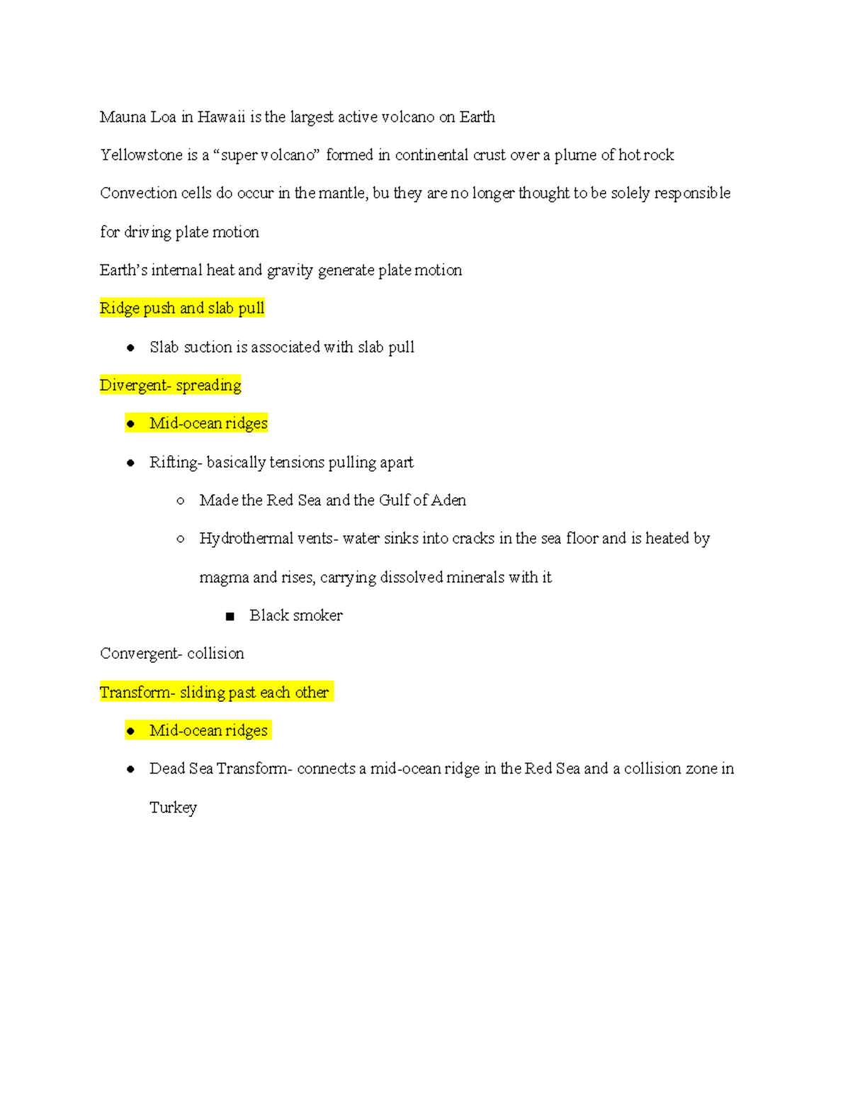 Plate Tectonics- Hot spots, plate motion, plate boundaries - Mauna Loa ...